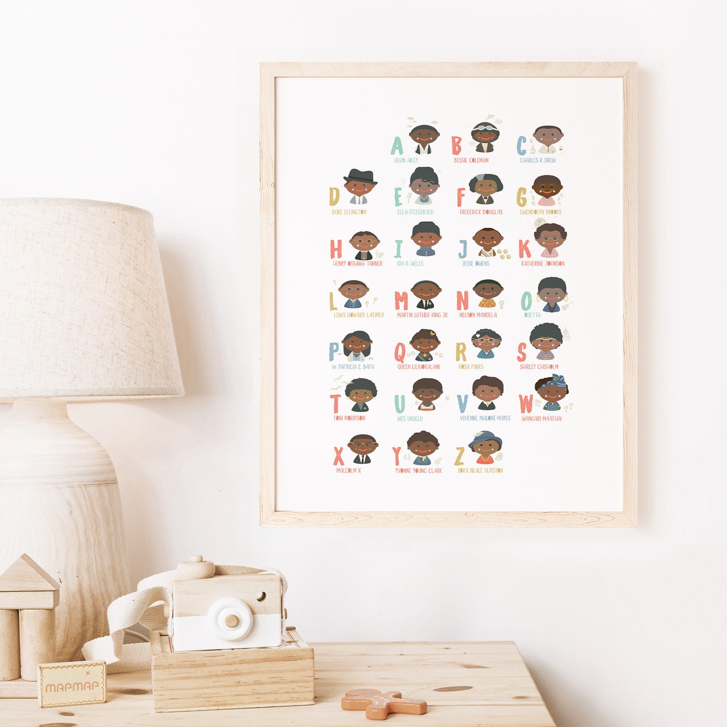 Inspiring Black People Alphabet, PRINTABLE - ABC Nursery Black People ...