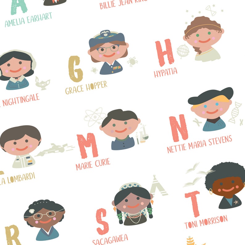 Inspiring Women Alphabet, PRINTABLE - ABC Great Women Who Made History ...