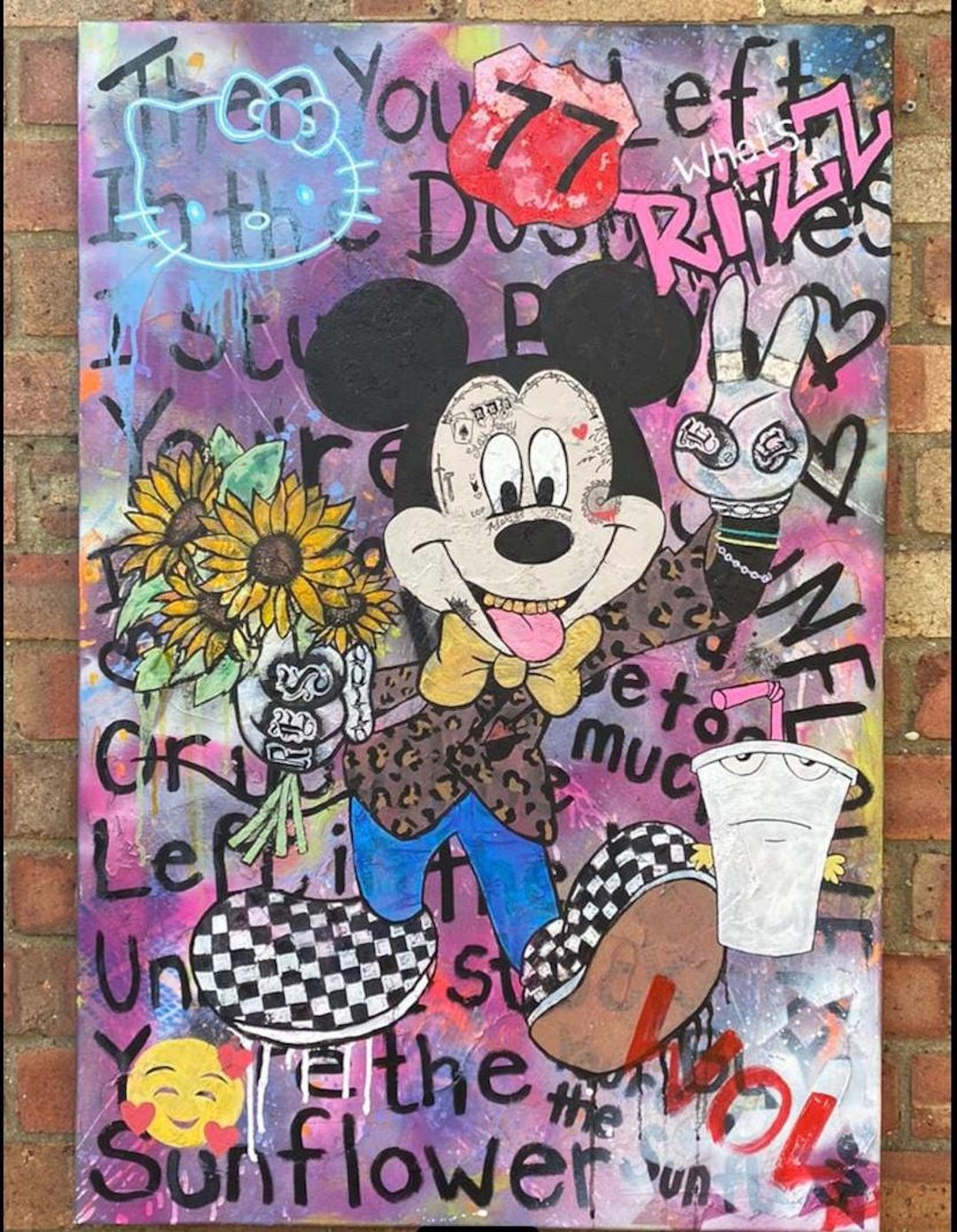 Mickey Malone Post Malone Inspired Artwork - Etsy