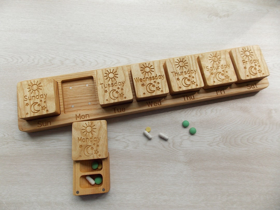 Pill Box 7 Day Night AM PM 2 Times Day Modular Wall Box/decorative ...