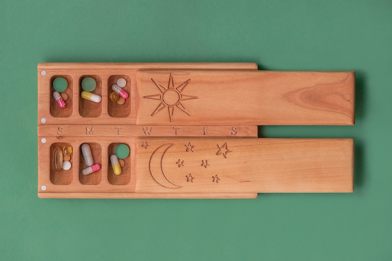 Pill Organizer 7 Day Night/pill Box Twice a Day/pill Case/cute Large ...