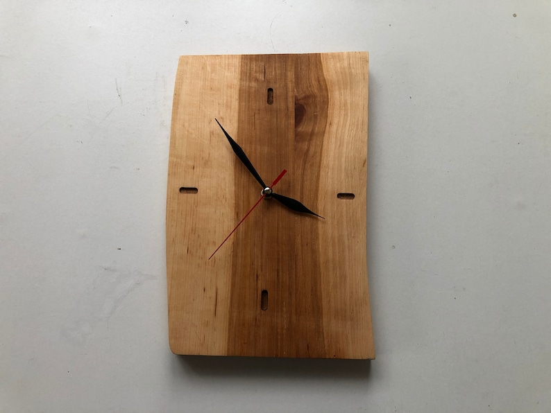 Wooden Wall Clock Decorative Nature Solid Wood - Etsy