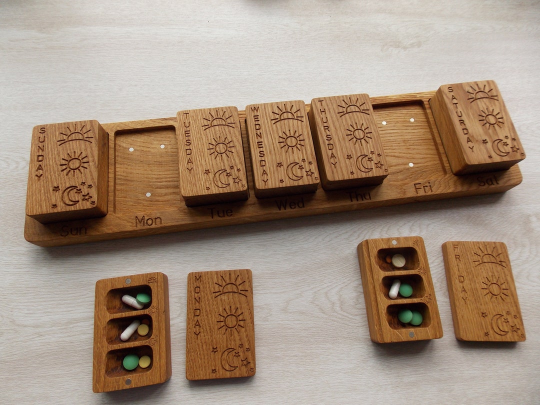 Pill Box 7 Day Night 3 Times Day AM PM Modular Wall Box/decorative ...