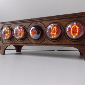 Nixie Tubes Clock 4-IN4 DECATRON OG4 Russian Wooden Home Decor ...
