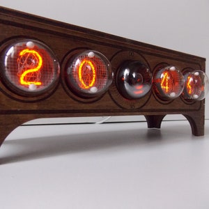Nixie Tubes Clock 4-IN4 DECATRON OG4 Russian Wooden Home Decor ...