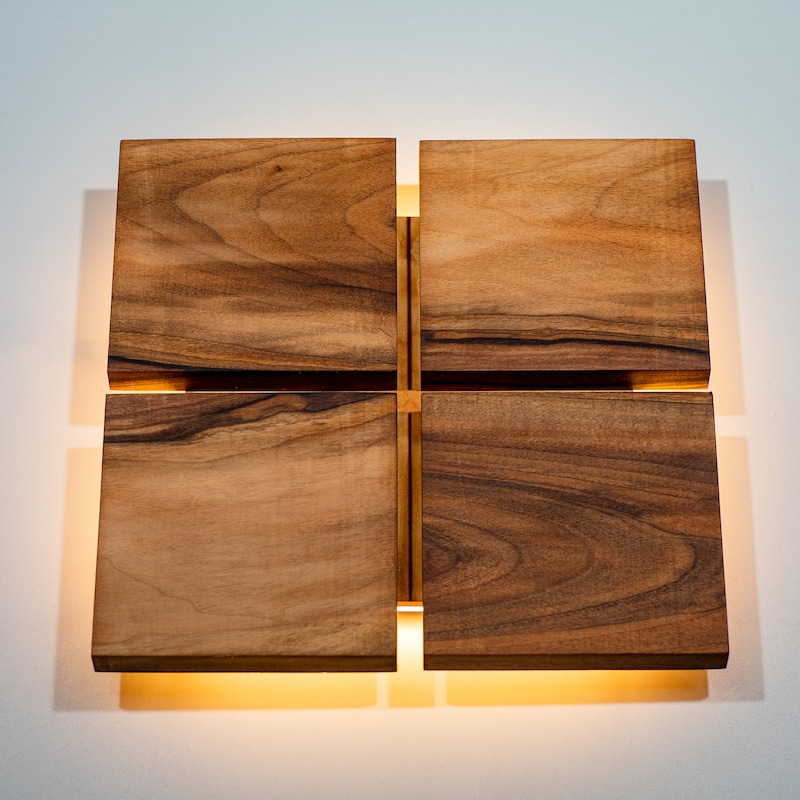 Wooden Wall Sconce - Etsy