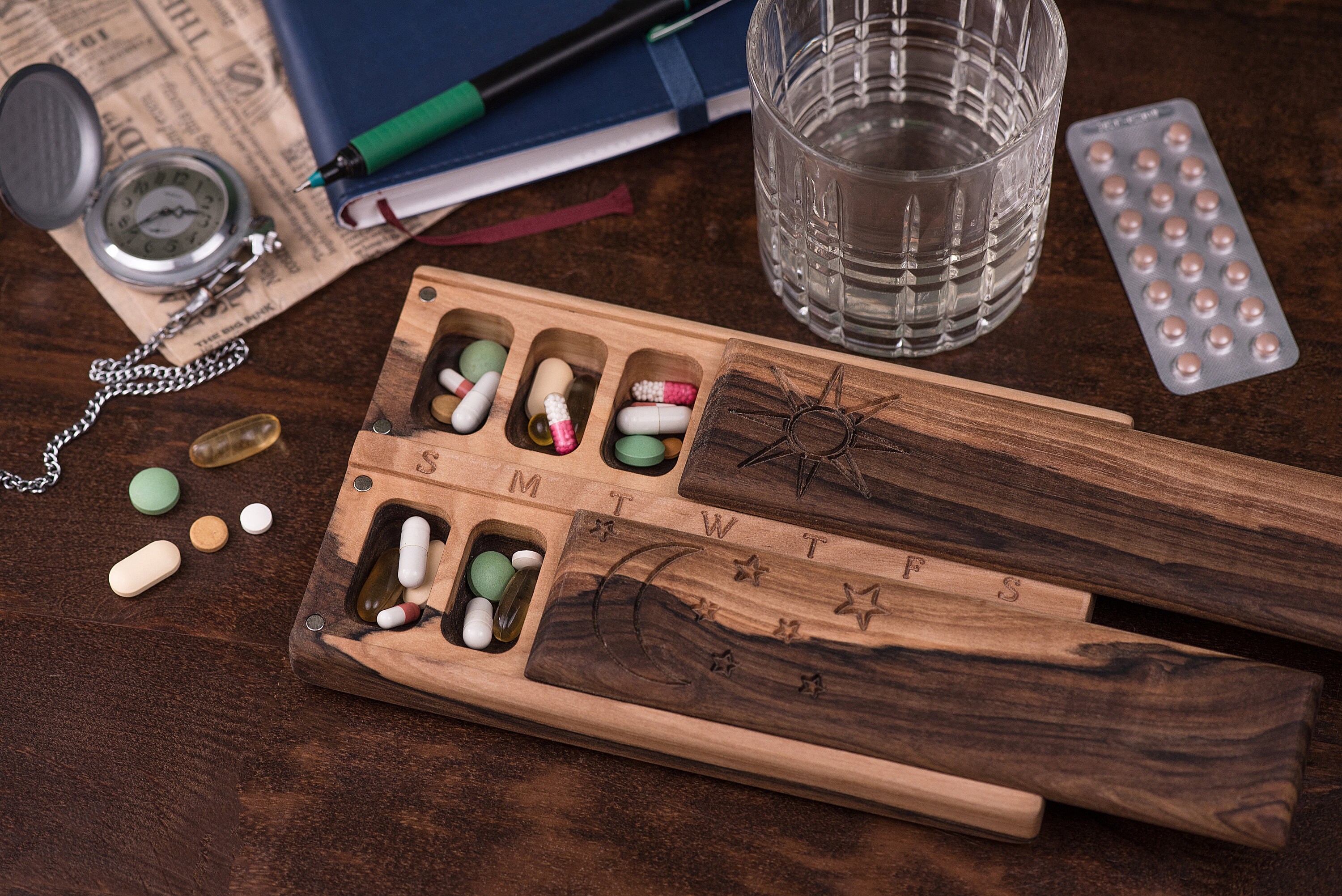 Pill Organizer 7 Day Night/pill Box Twice a Day/pill Case/cute Large ...