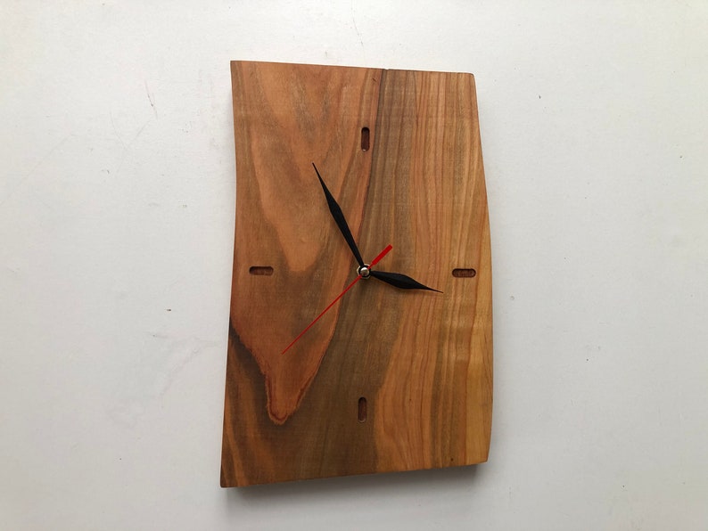 Wooden Wall Clock Decorative Nature Solid Wood - Etsy