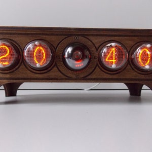 Nixie Tubes Clock 4-IN4 DECATRON OG4 Russian Wooden Home Decor ...