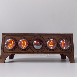 Nixie Tubes Clock 4-IN4 DECATRON OG4 Russian Wooden Home Decor ...