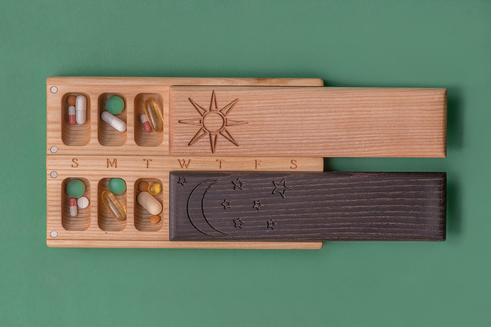 Pill Box 7 Day Night Pill Case Organizer Large Decorative - Etsy