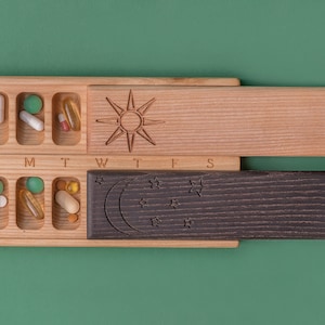 Pill Organizer 7 Day Night/pill Box Twice a Day/pill Case/cute Large ...