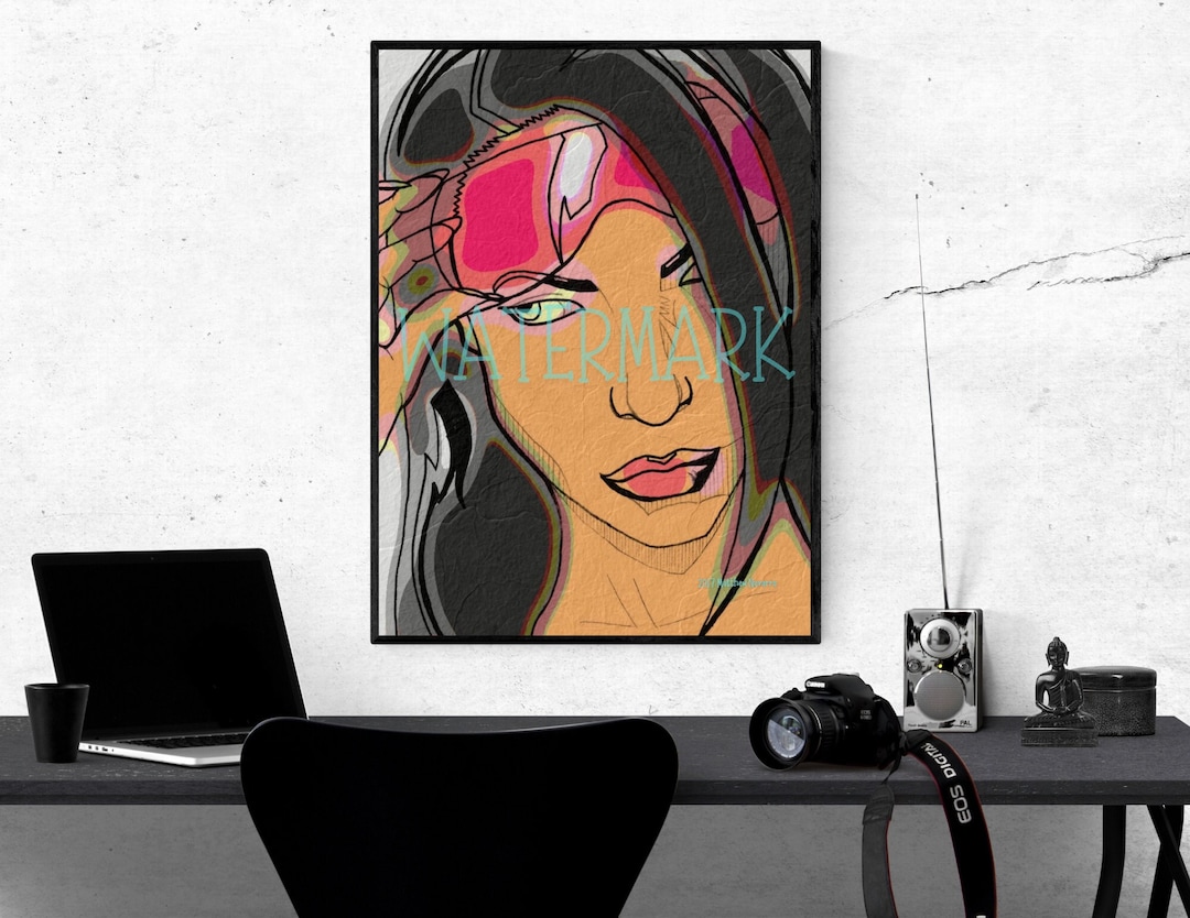 Aaliyah | Art Print | Home Wall Decor | Hip Hop Queen Tribute | Pen ...