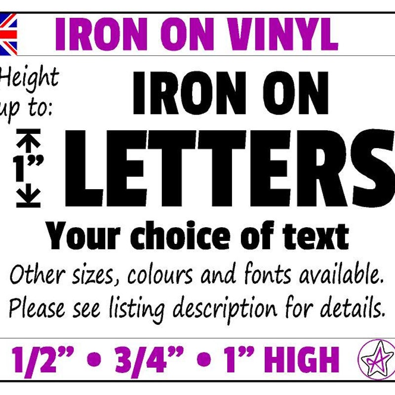 Iron on Letters - Etsy