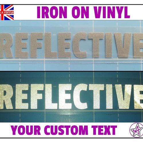 Personalised Reflective Iron-on Vinyl Lettering Transfer - Etsy