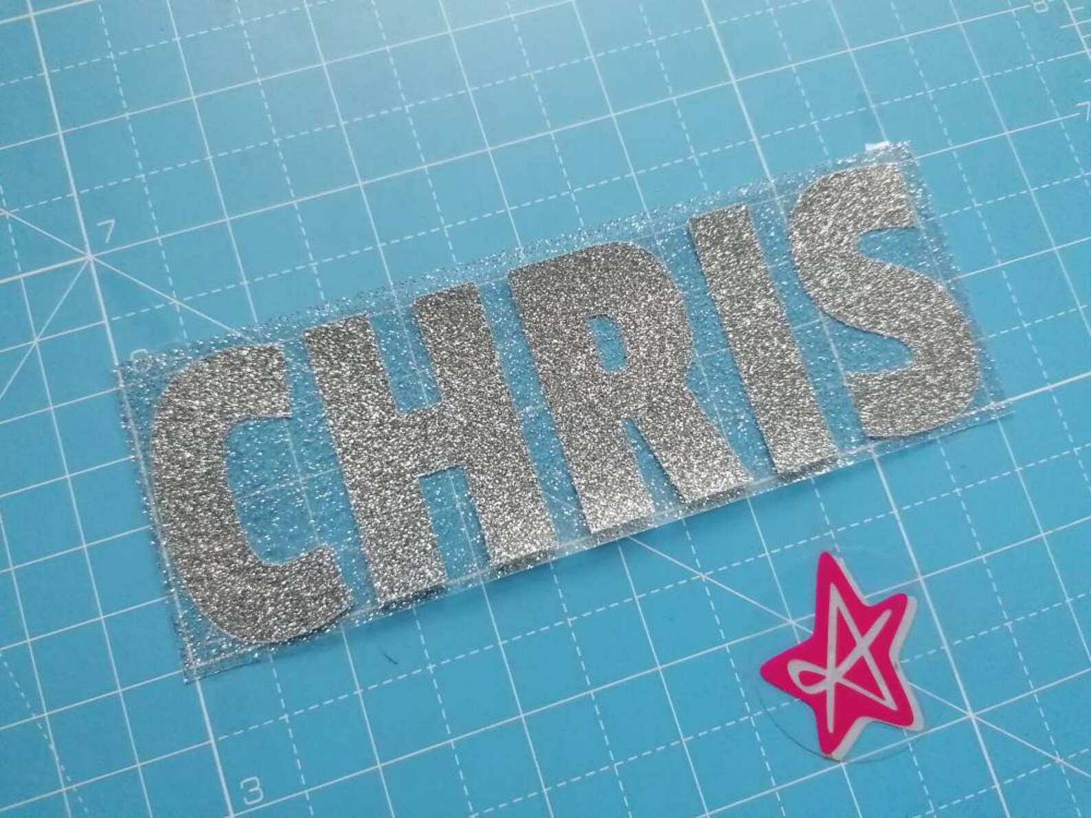 Personalised Flock Glitter or Sparkle iron-on vinyl lettering | Etsy