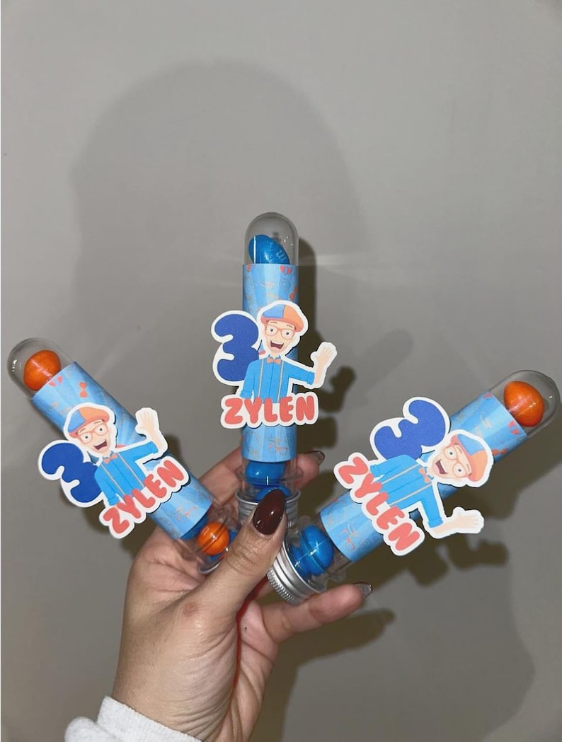 Blippi Favor Candy Tubes - Etsy