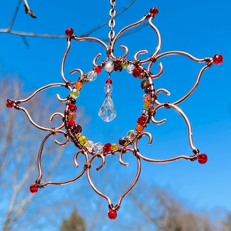 Red Flame Suncatcher - Etsy