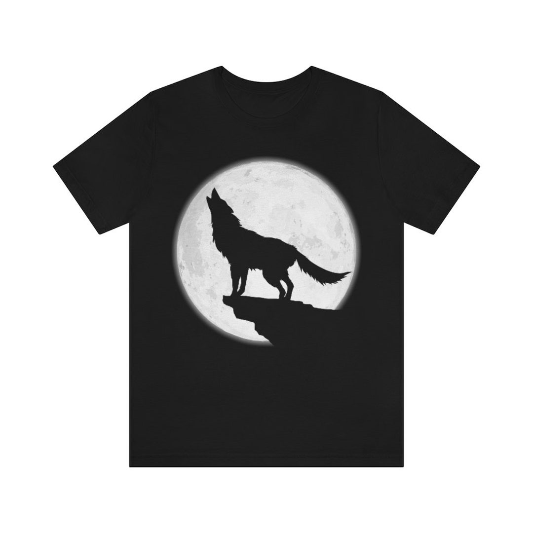 Wolf Tshirt, Wolf Lover Tee, Wolf Lover Gift, Wolf Howling Moon Apparel ...