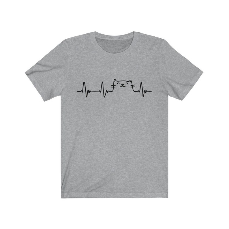 Funny Cat Shirt Cat Heartbeat Tshirt Cute Kitten T-shirt - Etsy