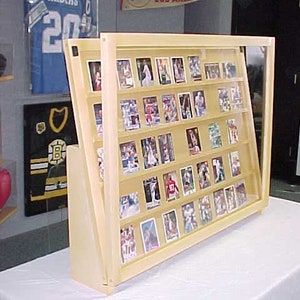 PENNZONI Table Top Display Case W/ 2 Stands, Acrylic Baseball Card Show ...