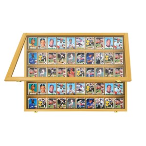 Baseball Card Display Case / Wall Mount Sports Card Display/ Holds 50 ...