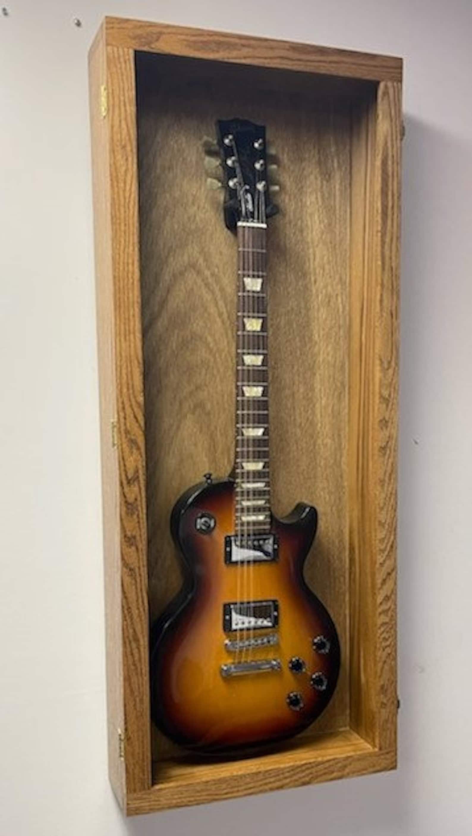Guitar Display Case Solid Hardwood Electric Guitar Display | Etsy