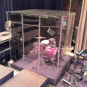PENNZONI Drum Booth, Sound Room, Drum Shield, 6ft Tall, Crystal Clear ...