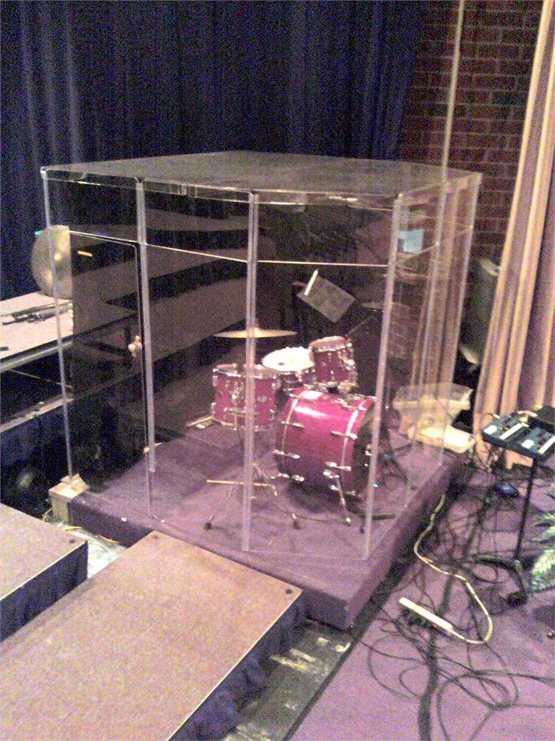 PENNZONI Drum Booth, Sound Room, Drum Shield, 6ft Tall, Crystal Clear ...