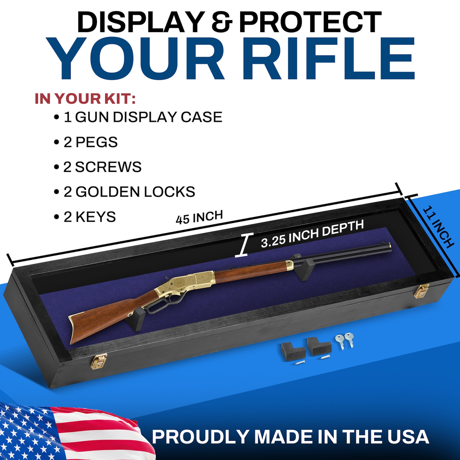 Rifle Gun Display Case All Wood With a Clear Acrylic Front - Etsy