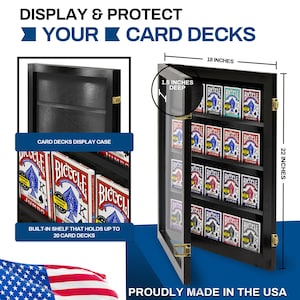 Playing Card Deck Display Case - Holds 20 Decks - Etsy