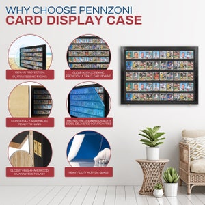 Baseball Card Display Case / Black 50 Ungraded Display Case Wall Mount ...