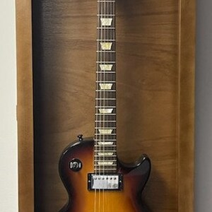 Guitar Display Case Solid Hardwood Electric Guitar Display - Etsy