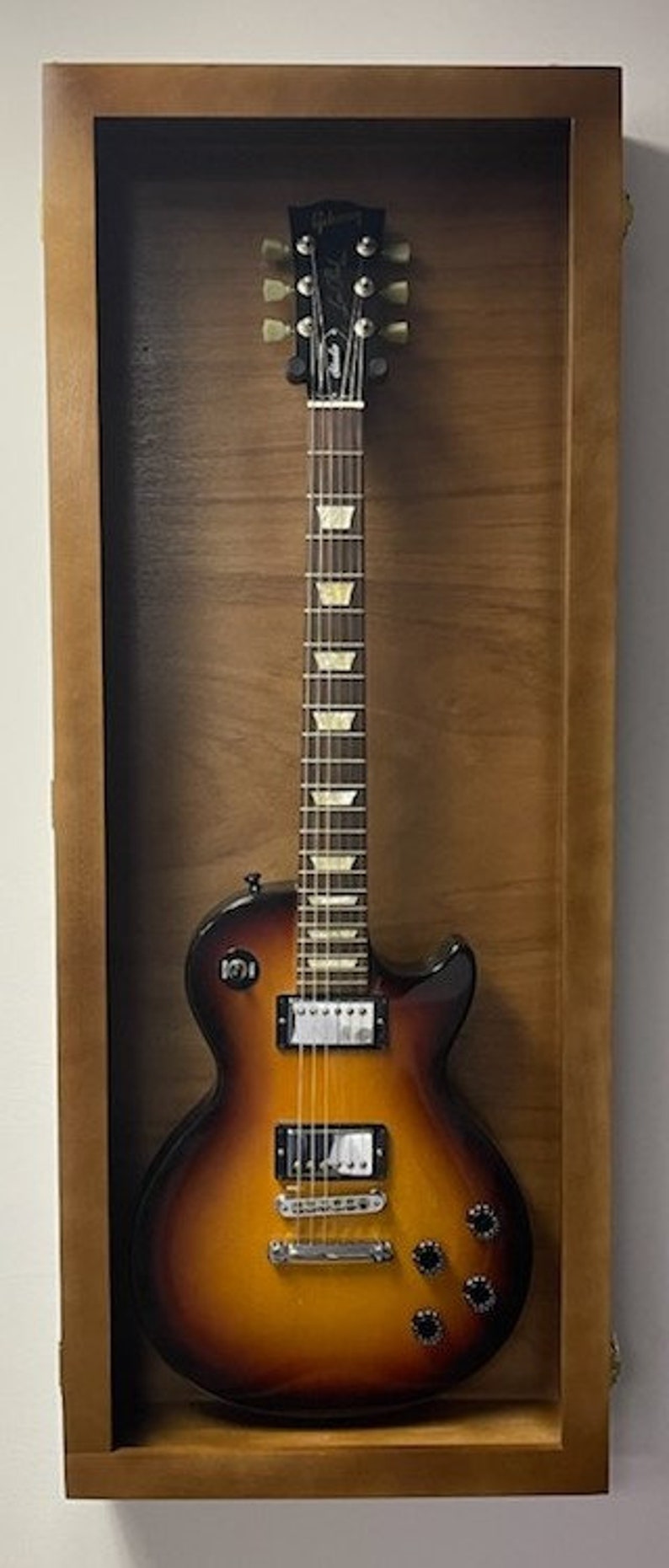 Guitar Display Case Solid Hardwood Electric Guitar Display - Etsy