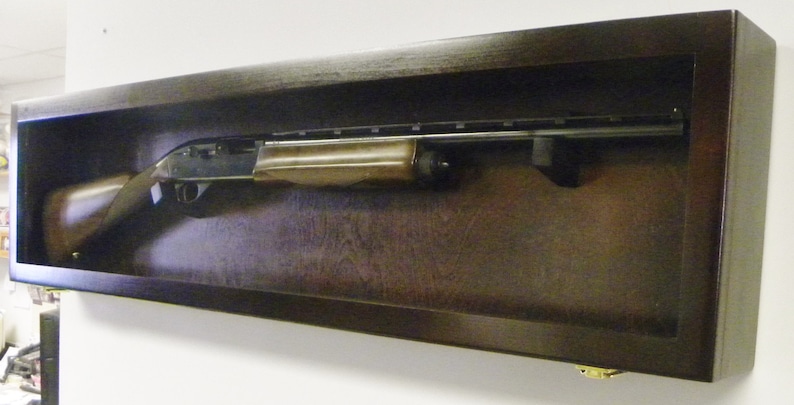 Gun Display Case Display Case for Guns Cherry Finish Rifle - Etsy