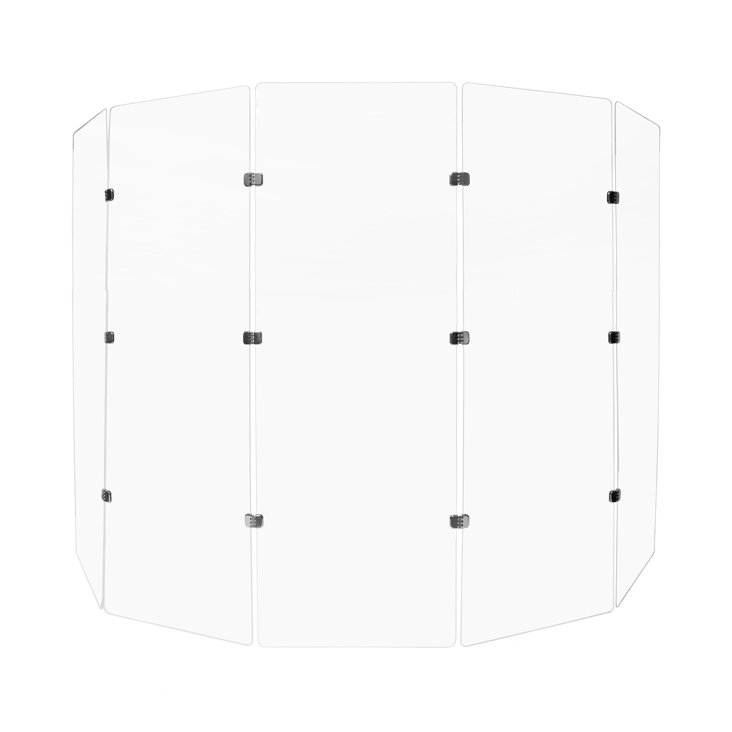 PENNZONI Drum Shield 6ft Acrylic Panels W/ Deflector & Chrome Hinges ...