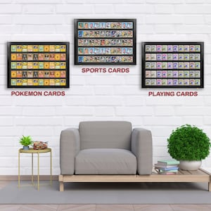 Baseball Card Display Case / Black 50 Ungraded Display Case Wall Mount ...
