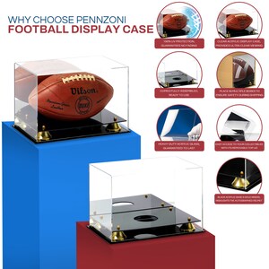 Acrylic Football Display Case With Black Acrylic Baseacrylic Football ...