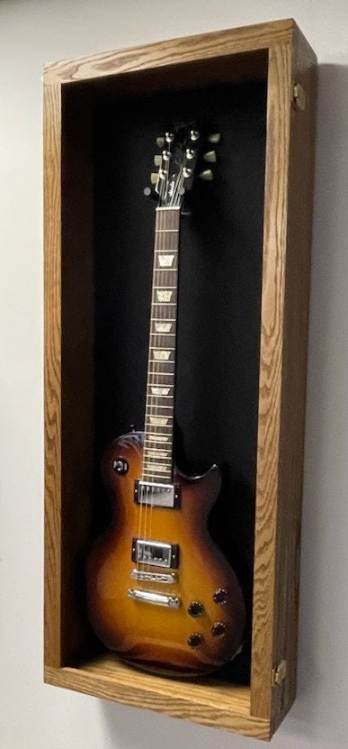 Guitar Display Case Solid Hardwood Electric Guitar Display - Etsy