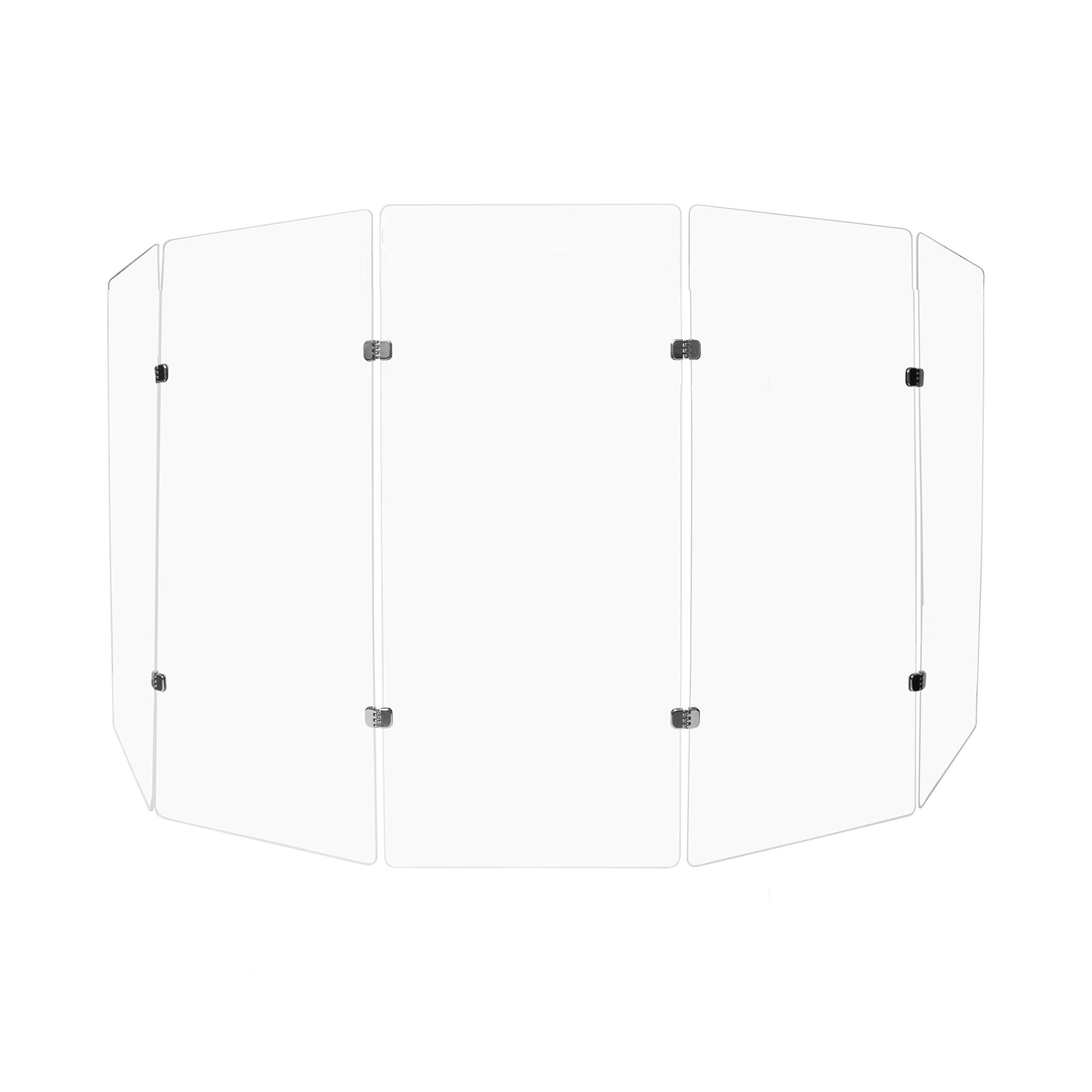 PENNZONI Drum Shield 4ft Acrylic Panels W/ Deflector & Chrome Hinges ...