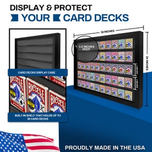 Playing Card Deck Display Case - Holds 50 Decks - Etsy