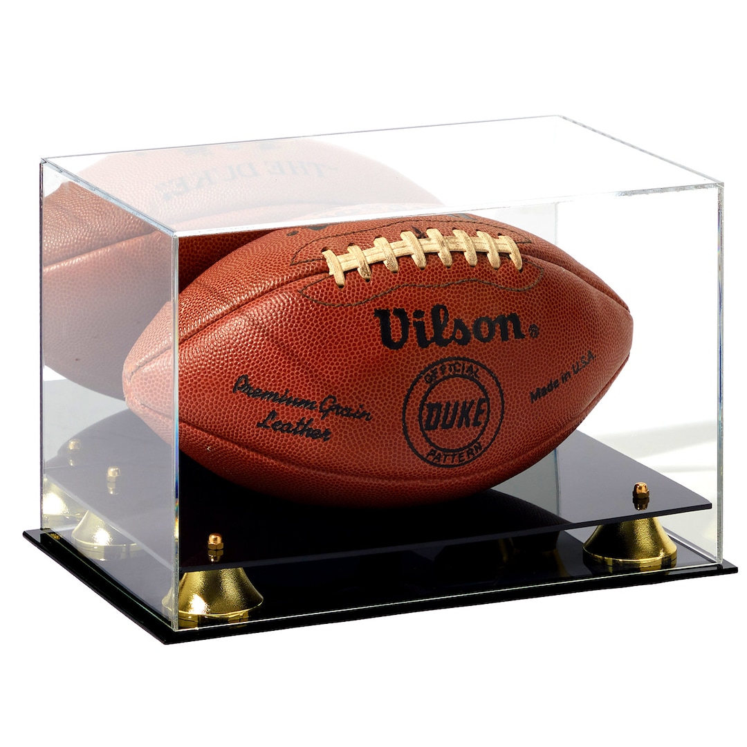 Acrylic Football Display Case With Black Acrylic Baseacrylic Football ...