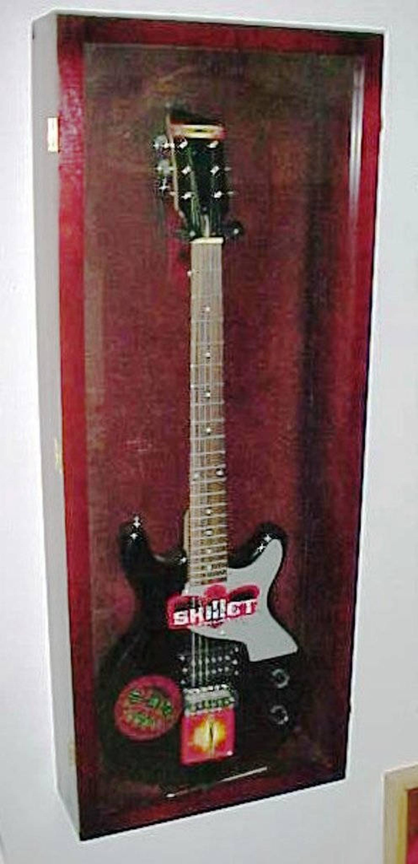 Guitar Display Case Solid Hardwood Electric Guitar Display - Etsy