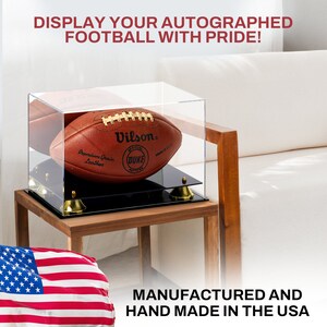 Acrylic Football Display Case With Black Acrylic Baseacrylic Football ...