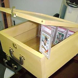 PENNZONI Baseball Storage Card Case, Wood Box, Graded and Ungraded ...