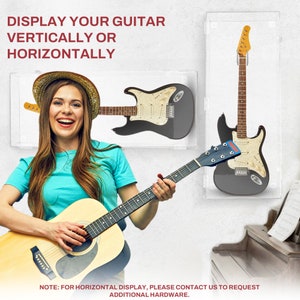 PENNZONI Electric Guitar Acrylic Display Case, Clear Acrylic Electric ...