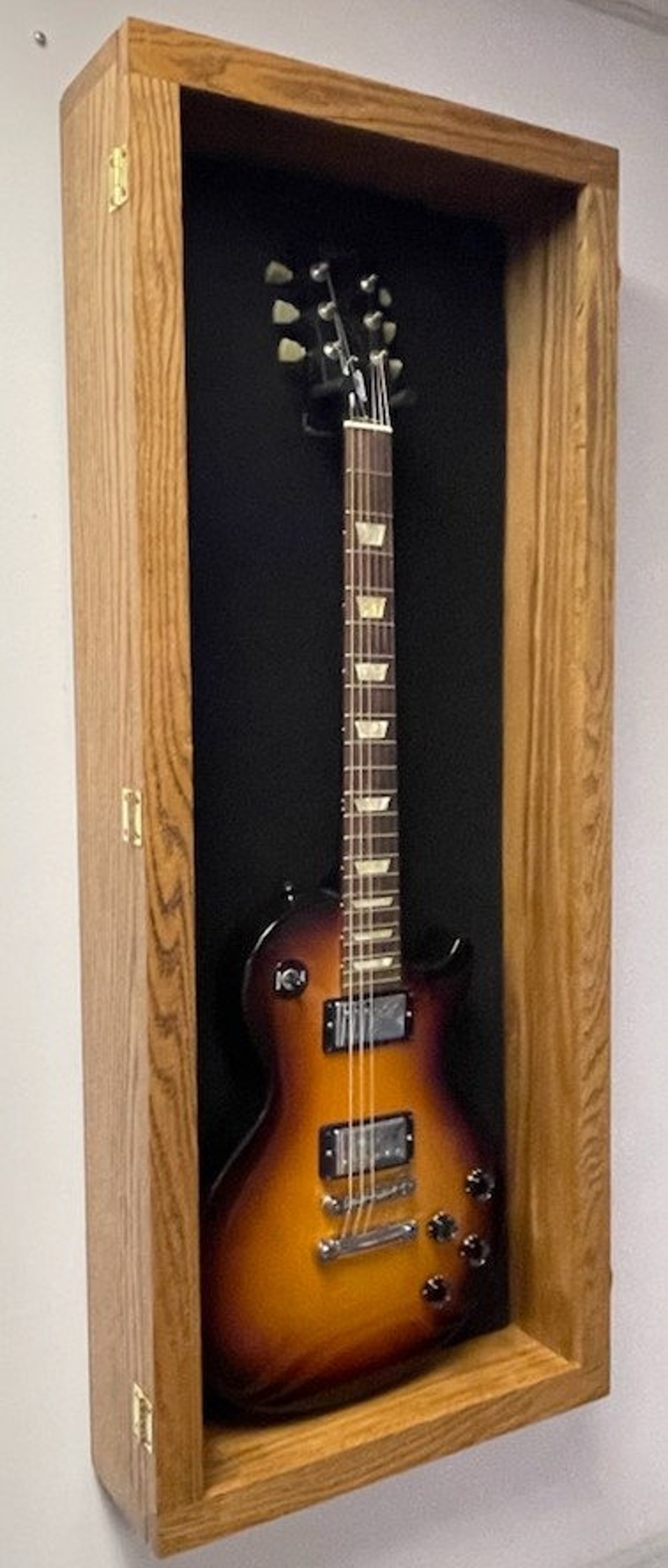 Guitar Display Case Solid Hardwood Electric Guitar Display | Etsy