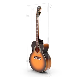 PENNZONI Acoustic Guitar Display Case, Fully Acrylic ,clear Acrylic ...