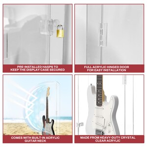 Acrylic Guitar Display Case All Acrylic Crystal Clear Guitar Electric ...