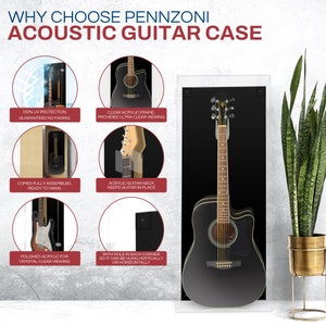 Acrylic Guitar Display Case All Acrylic Crystal Clear Guitar Electric ...